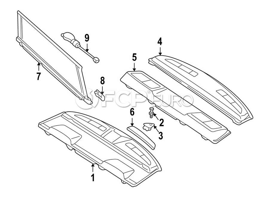 BMW Rear Window Shelf (Anthrazit) - Genuine BMW 51468174209 | FCP Euro