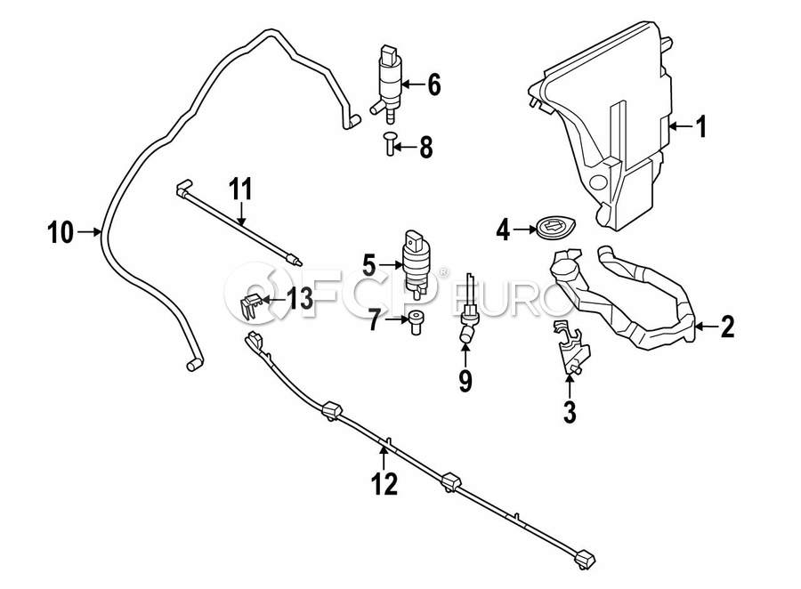 BMW Washer Fluid Reservoir - Genuine BMW 61668050440 | FCP Euro