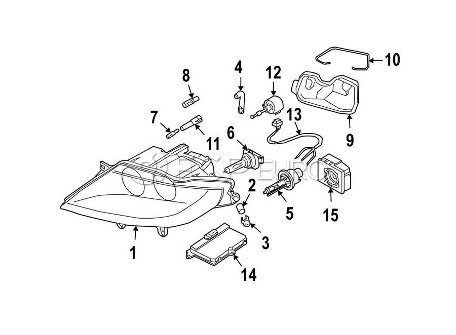 BMW Headlight - Genuine BMW 63127165665 | FCP Euro