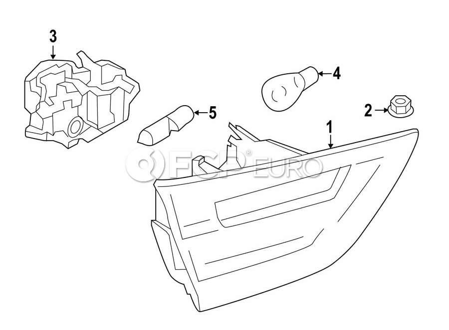 BMW Rear Light In Trunk Lid Right - Genuine BMW 63217286034 | FCP Euro