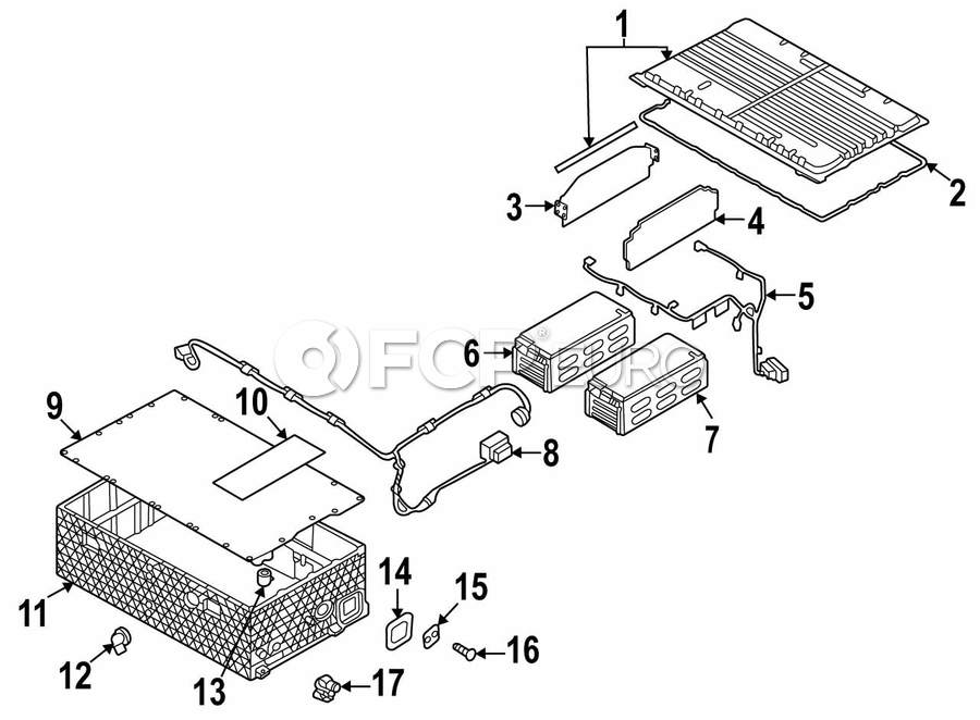 Audi VW Drive Motor Battery Pack Cover Seal - Genuine VW Audi 4M0915434 ...