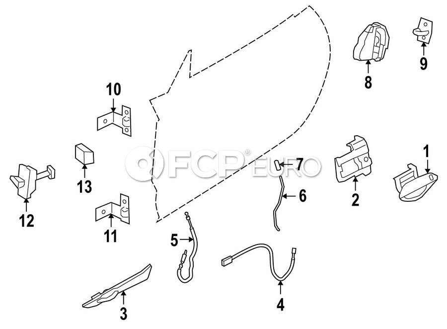 BMW Carrier Outside Door Handle Left - Genuine BMW 51217250089 | FCP Euro
