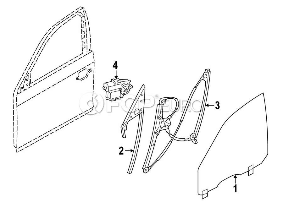 BMW Seal Outer Left Mirror Triangle - Genuine BMW 51337196333 | FCP Euro