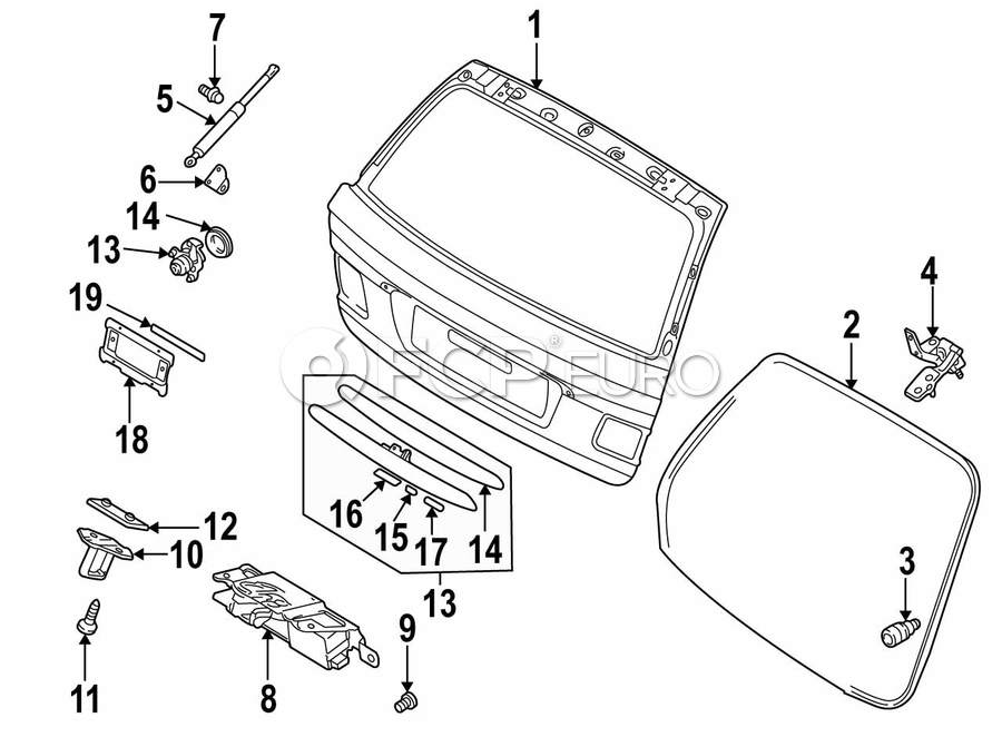 BMW Trunk Lid Sealing - Genuine BMW 51717019955 | FCP Euro