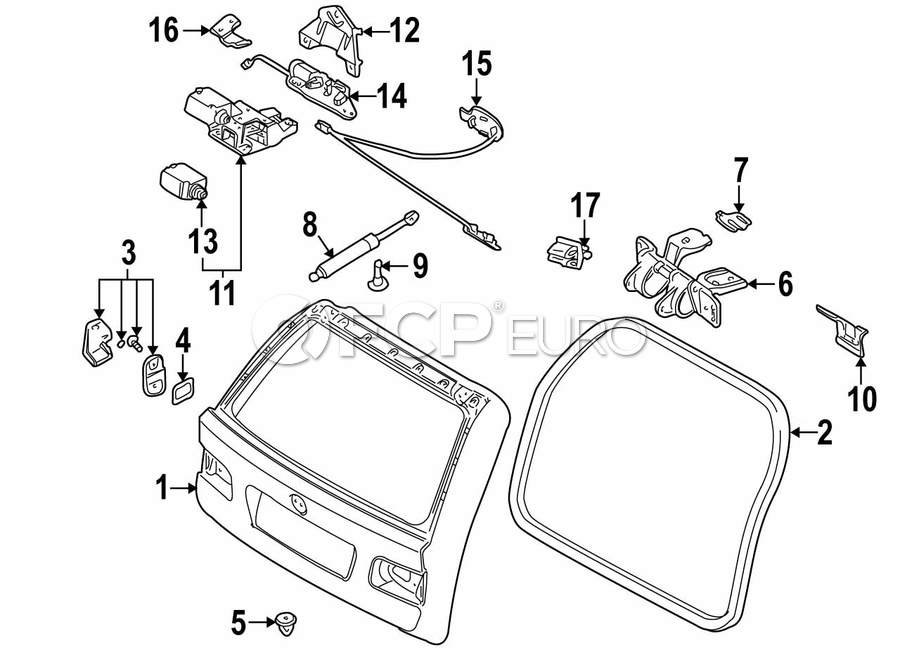 BMW Trunk Lid Gasket - Genuine BMW 51718199261 | FCP Euro