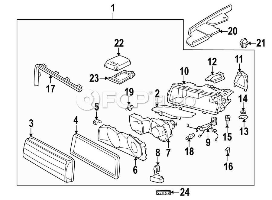 BMW Bracket Headlight Left - Genuine BMW 63126902507 | FCP Euro
