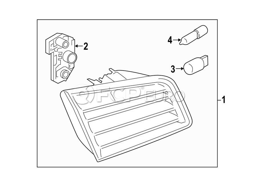 BMW Bulb HolderRear Light In Trunk LidRght - Genuine BMW 63217263536 ...