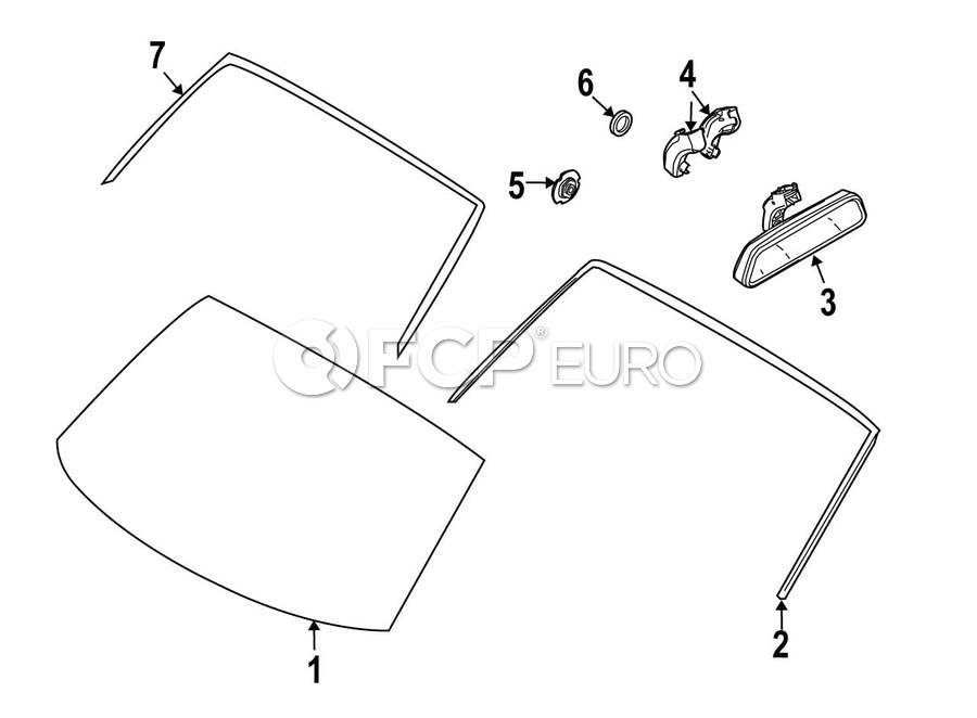 BMW Interior Rear View Mirror - Genuine BMW 51169134395 | FCP Euro