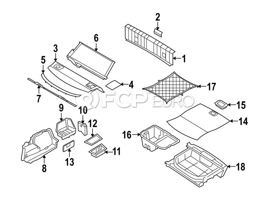 BMW Rear Window Shelf (Beige) - Genuine BMW 51467141213 | FCP Euro