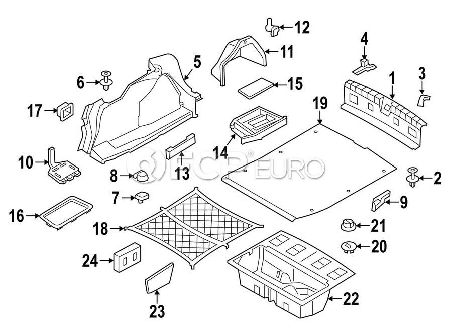 BMW Lid Trim Loading Edge - Genuine BMW 51477351596 | FCP Euro