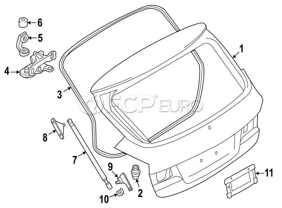 BMW Trunk Lid Gasket - Genuine BMW 51762990474 | FCP Euro