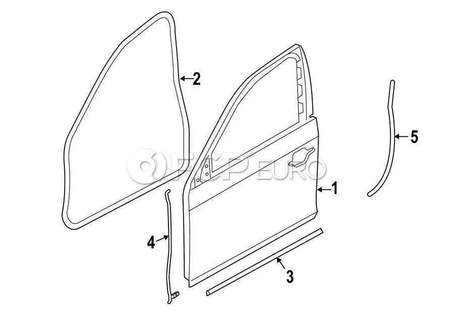 BMW Door-Gap Seal A-Pillar Left - Genuine BMW 51767196345 | FCP Euro