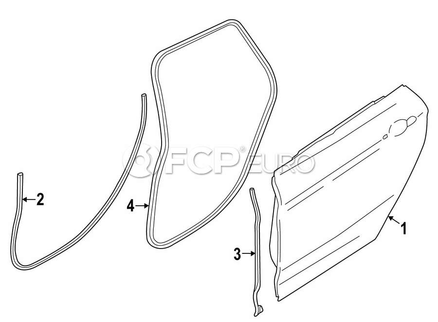 BMW Joint Seal B-Pillar Right - Genuine BMW 51767326508 | FCP Euro