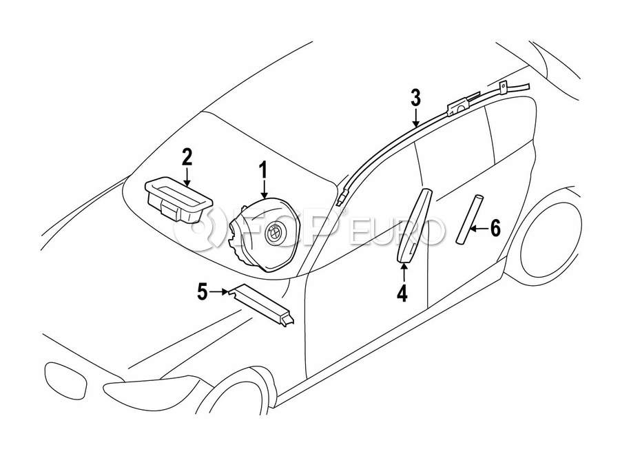 BMW Head Airbag Right - Genuine BMW 72127390328 | FCP Euro