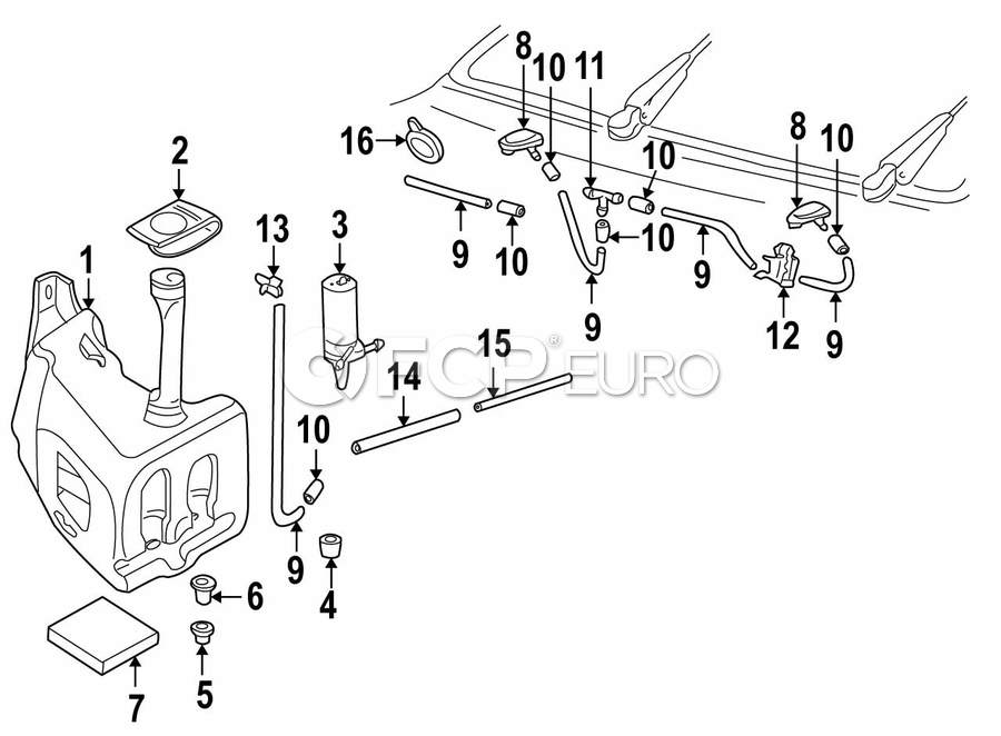 VW Windshield Washer Pump (Golf Corrado Passat EuroVan) - Genuine VW ...