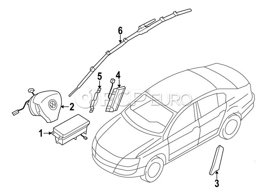 VW Air Bag Module Right (CC) - Genuine VW Audi 3C8880242 | FCP Euro
