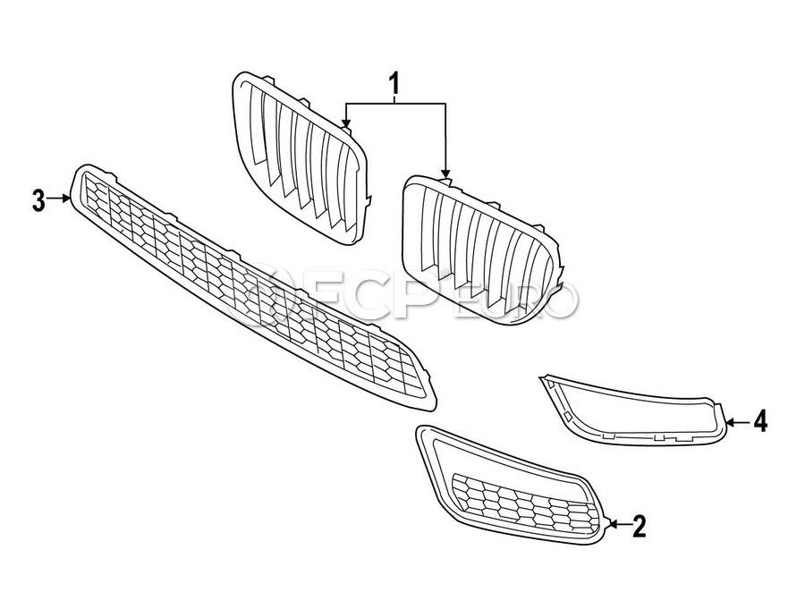 BMW Grid Lateral Right (MPaket) - Genuine BMW 51118038062 | FCP Euro