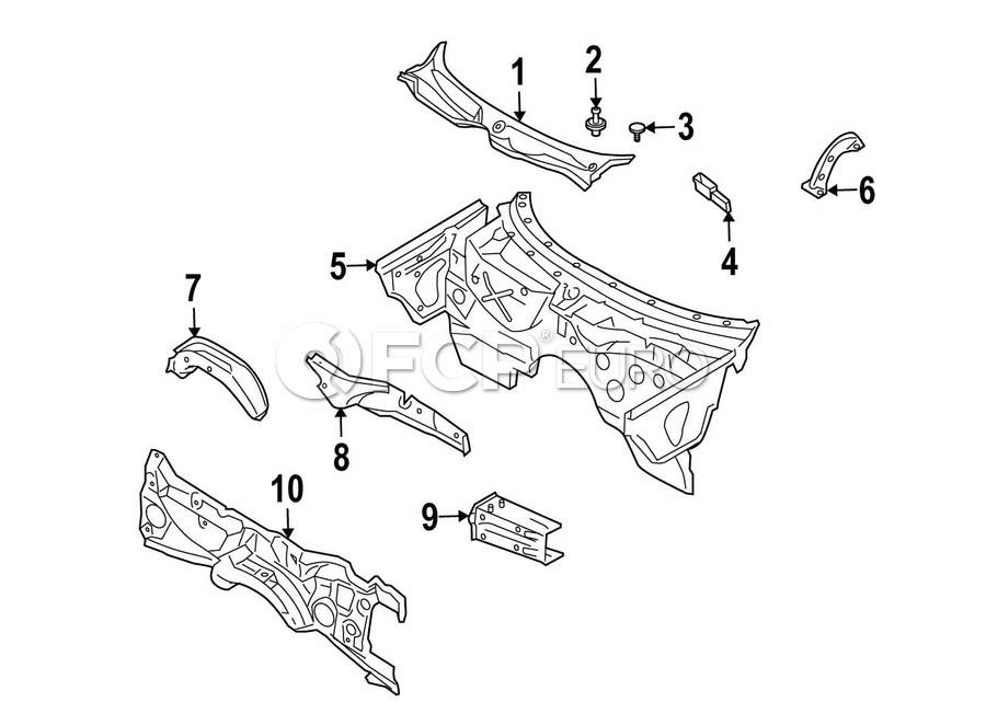 BMW Cowl Panel Drain Valve - Genuine BMW 51717018222 | FCP Euro