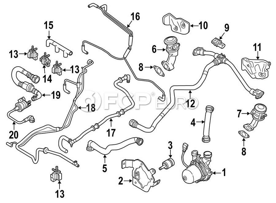 Porsche EGR Tube (Cayenne) - Genuine Porsche 95811321210 | FCP Euro