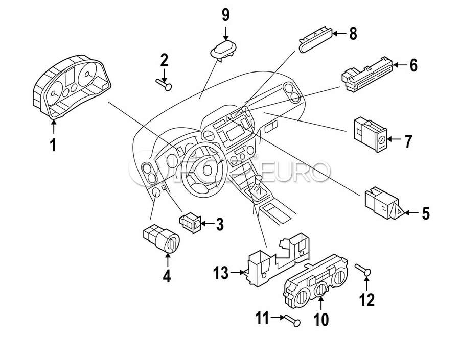 VW Headlight Switch - Genuine VW 3C8941431KXSH | FCP Euro