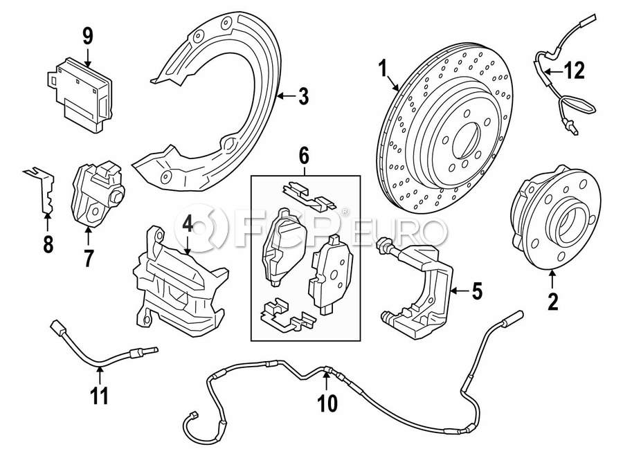 BMW Brake Carrier - Genuine BMW 34206868236 | FCP Euro