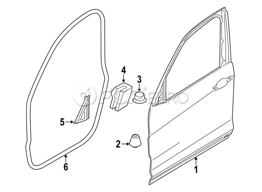 BMW Seal Outer Right Mirror Triangle - Genuine BMW 51337362502 | FCP Euro