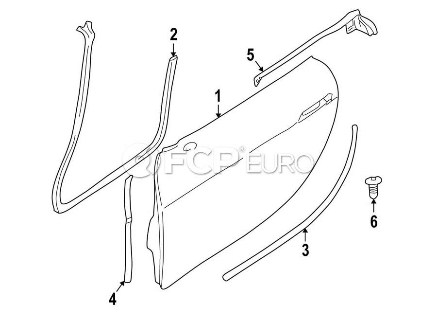 BMW Channel Sealing Door Left - Genuine BMW 51338232343 | FCP Euro