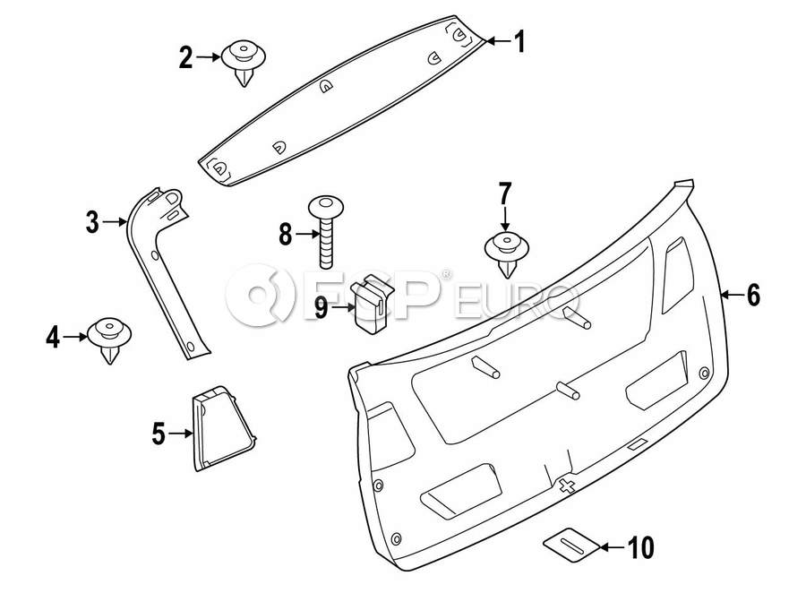 BMW Right Trunk Lid Cover (Beige) - Genuine BMW 51497260050 | FCP Euro