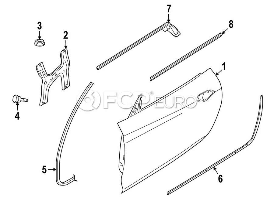 BMW Door Weatherstrip Left - Genuine BMW 51767046101 | FCP Euro
