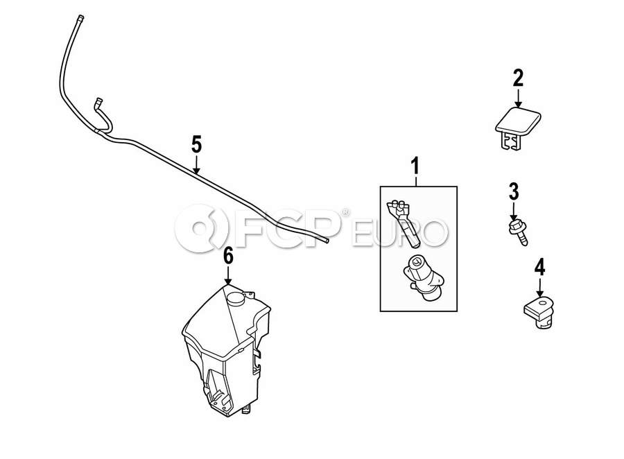 BMW Hose Line Headlight Cleaning System - Genuine BMW 61673416224 | FCP ...