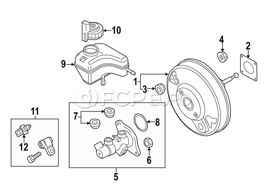 VW Brake Master Cylinder - Genuine VW 1K1614019N | FCP Euro