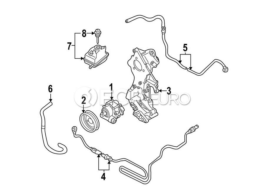 VW Power Steering Reservoir Line Hose - Genuine VW Audi 1J0422887BN | FCP Euro