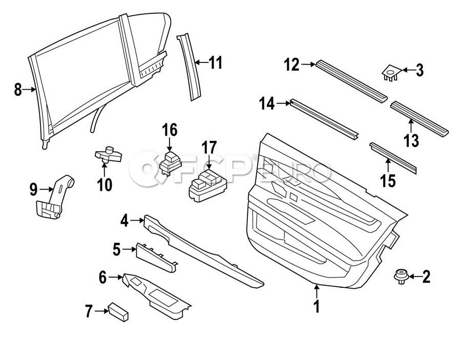 BMW Roller Sun ScreenTriangular Window Left - Genuine BMW 51357304347 ...