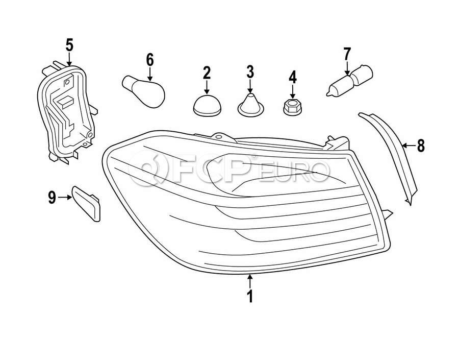 BMW Gutter Strip Right - Genuine BMW 51497453342 | FCP Euro