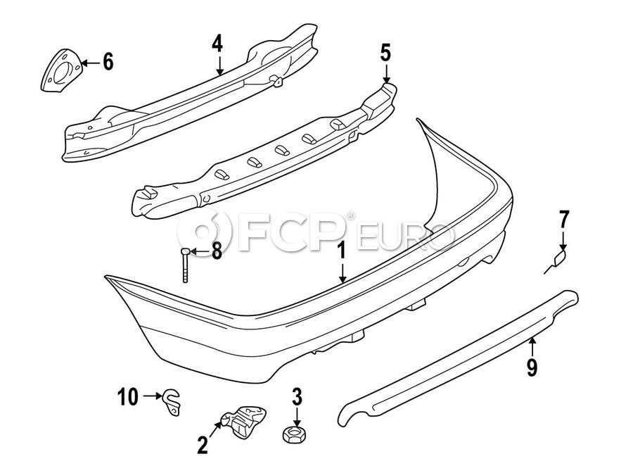 BMW Bumper Cover Exhaust Trim - Genuine BMW 51122694730 | FCP Euro