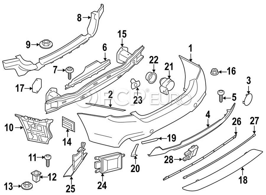 BMW Guide For Bumper Side Left - Genuine BMW 51128054287 | FCP Euro