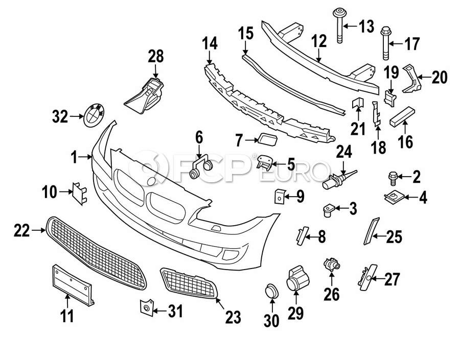 BMW Licence Plate Base (M) - Genuine BMW 51138047379 | FCP Euro