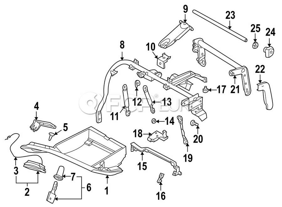 BMW Glove Box Damper (E38) - Genuine BMW 51168163883 | FCP Euro