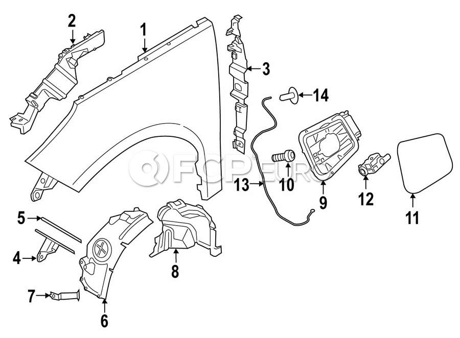 BMW Fill-In Flap Primed - Genuine BMW 51177376189 | FCP Euro