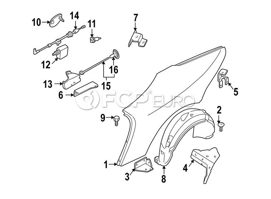 BMW Locking Mechanism Fill-In Flap - Genuine BMW 51178242670 | FCP Euro