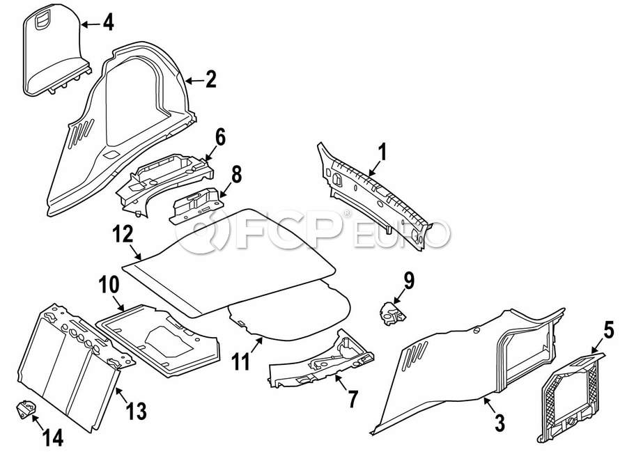 BMW Cover Spare-Wheel Recess (Black) - Genuine BMW 51477042140 | FCP Euro