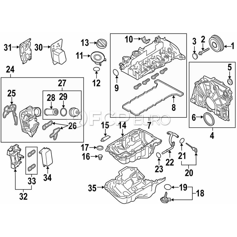 BMW Engine Oil Pan - Genuine BMW 11137812360 | FCP Euro