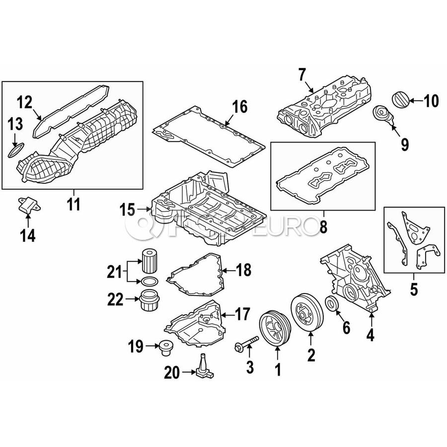 BMW Engine Oil Pan Gasket - Genuine BMW 11138601061 | FCP Euro