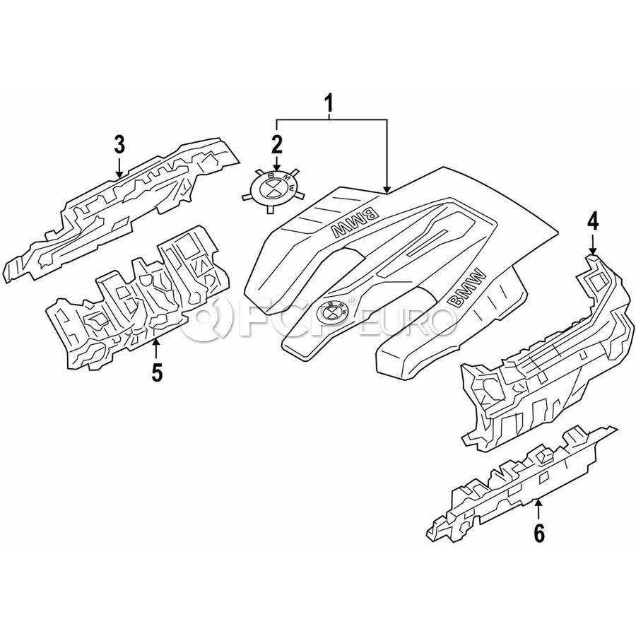 BMW Engine Cover - Genuine BMW 11148602047 | FCP Euro
