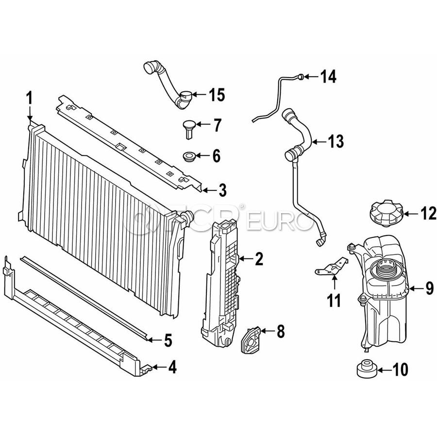 BMW Radiator Mount - Genuine BMW 17117848786 | FCP Euro