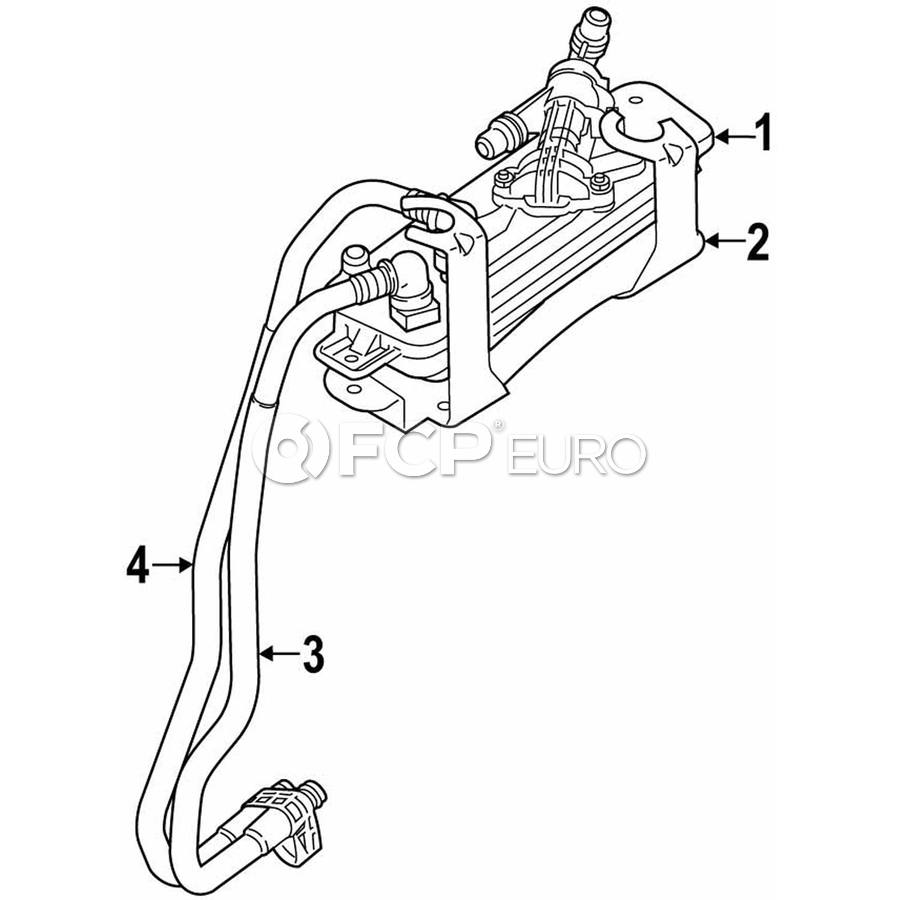 BMW Transmission Oil Cooler Line Flow - Genuine BMW 17227640807 | FCP Euro