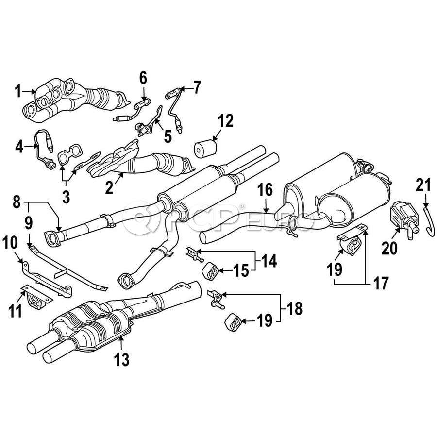 BMW Exhaust Muffler - Genuine BMW 18307537330 | FCP Euro