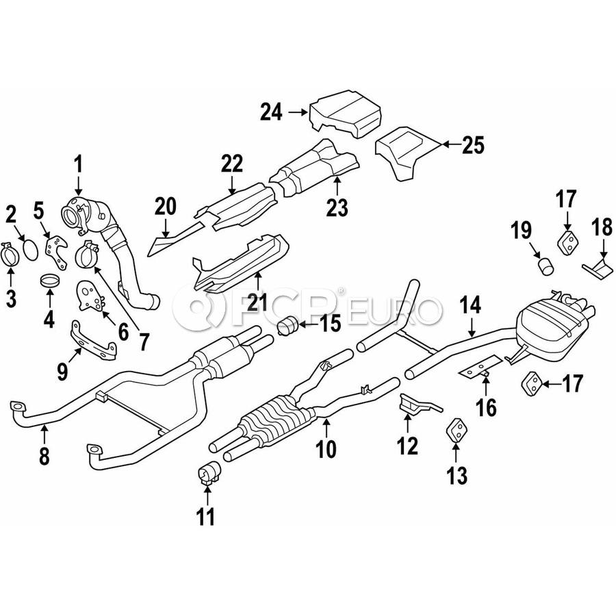 BMW Exhaust Muffler - Genuine BMW 18308610669 | FCP Euro