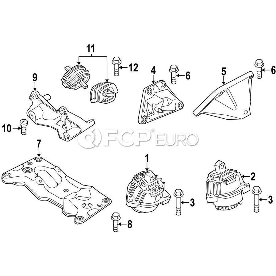 BMW Engine Mount Bracket - Genuine BMW 22116781236 | FCP Euro