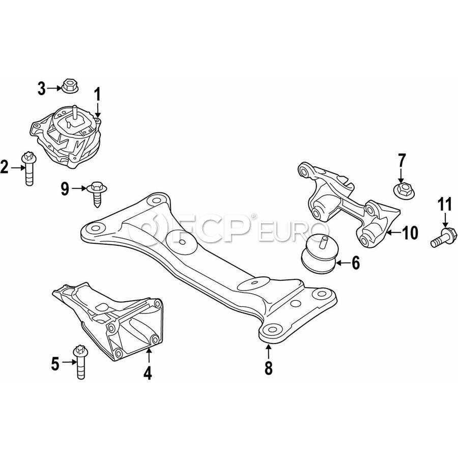 BMW Engine Mount Support Bracket - Genuine BMW 22116788611 | FCP Euro